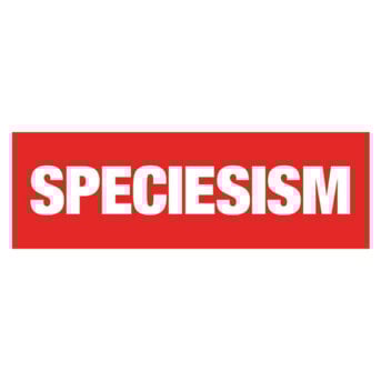 Speciesism Red Sticker | PETA Literature