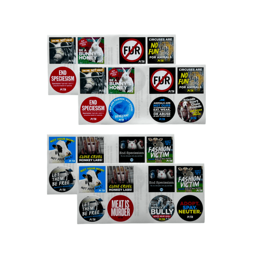 General Sticker Sheet Pack | PETA Literature